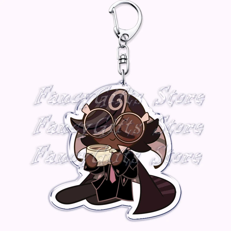 Cute Cookie Chibis Keychains for Accessories Bag Shadow Milk Pure Vani ...